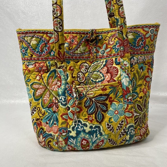 Vera Bradley | Bags | Vera Bradley Provincial Yellow Quilted Large Tote | Poshmark